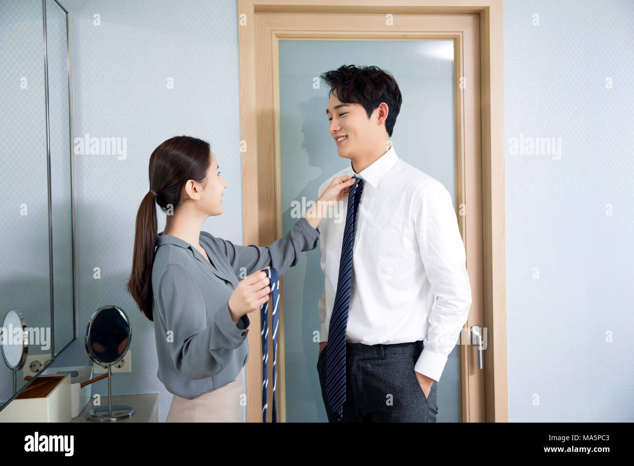 Conceptable photo of new married couple daily life. 110 Stock Photo - Alamy