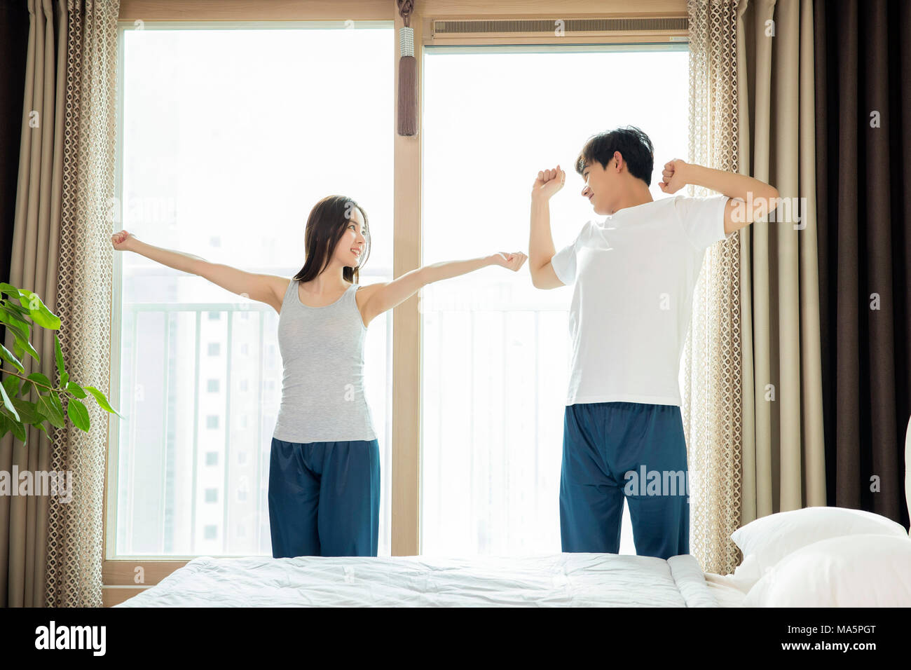 Conceptable photo of new married couple daily life. 041 Stock Photo - Alamy