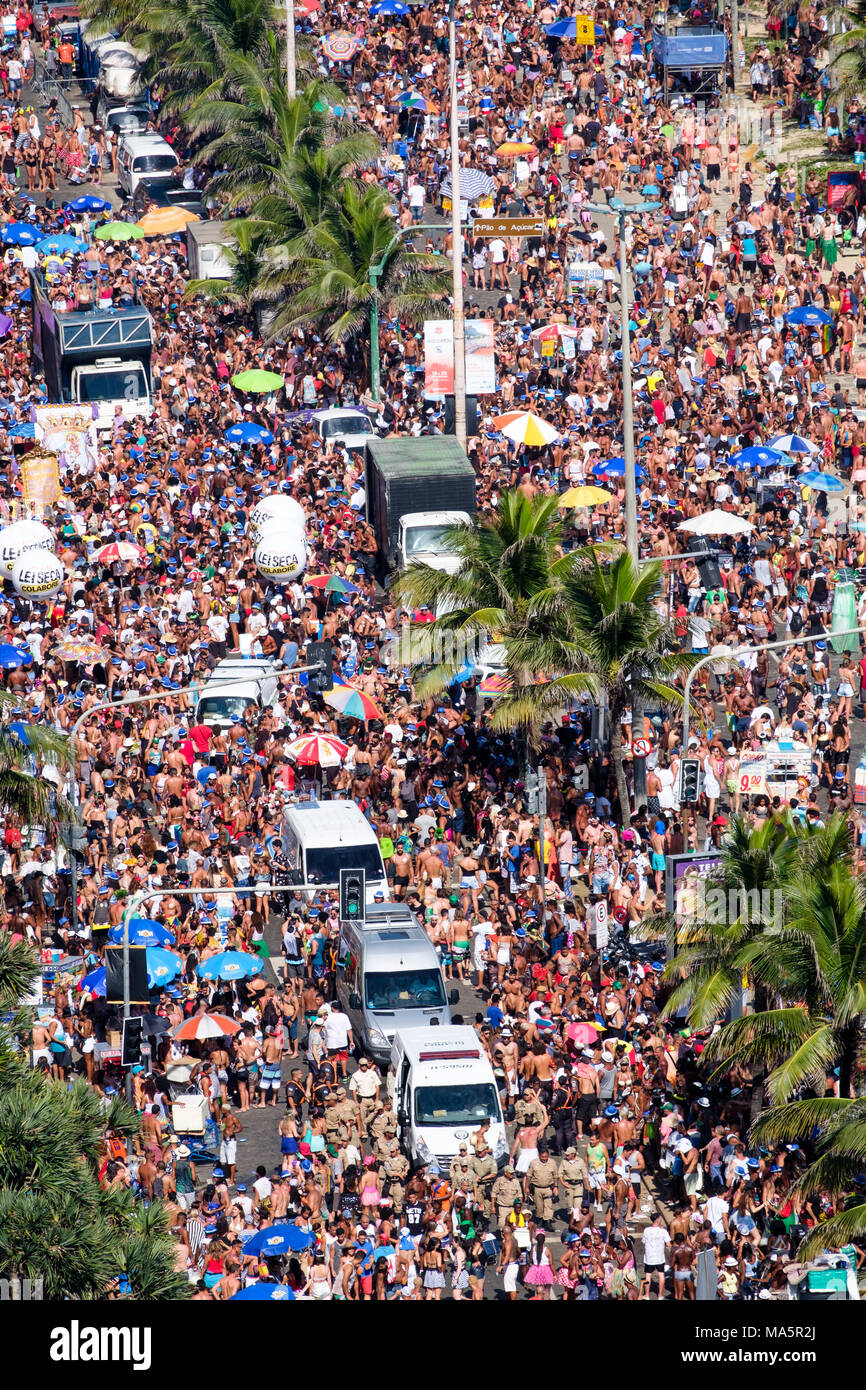 The Simpatia e Quase Amor street troupe at Rio carnival 2018, Brazil ...