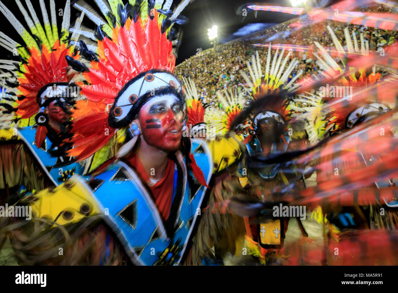 Dancers in the sambadrome and Rio carnival 2018, Brazil Stock Photo - Alamy