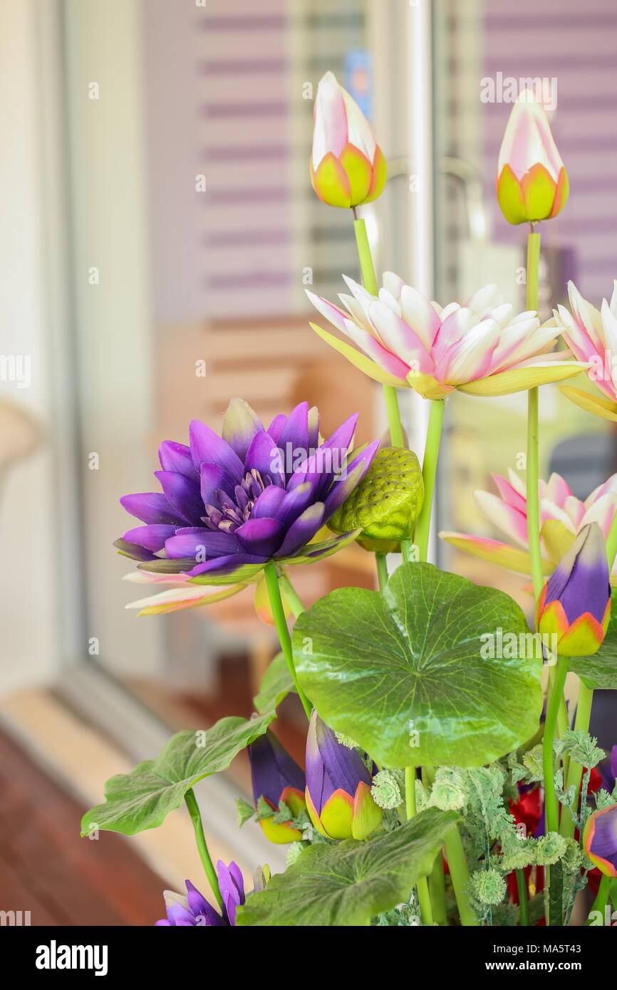 Close up Artificial lotus flower Stock Photo - Alamy