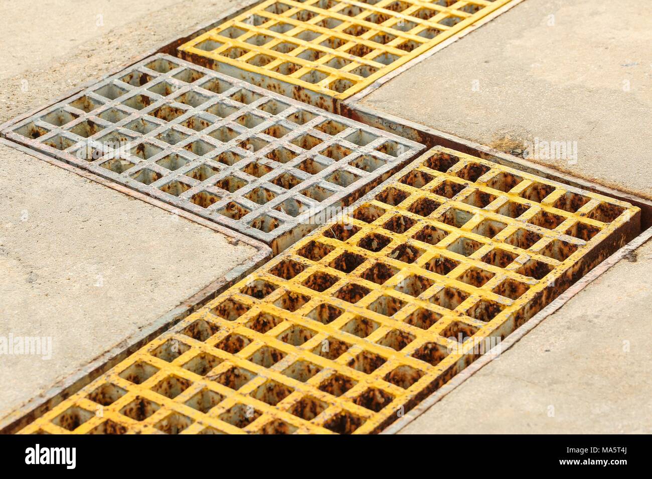 iron sieve on cement road Stock Photo - Alamy