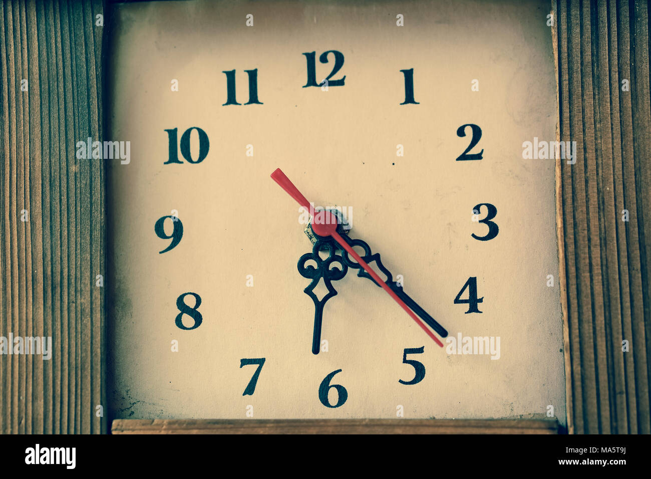 Close up of an Old clock face Stock Photo - Alamy