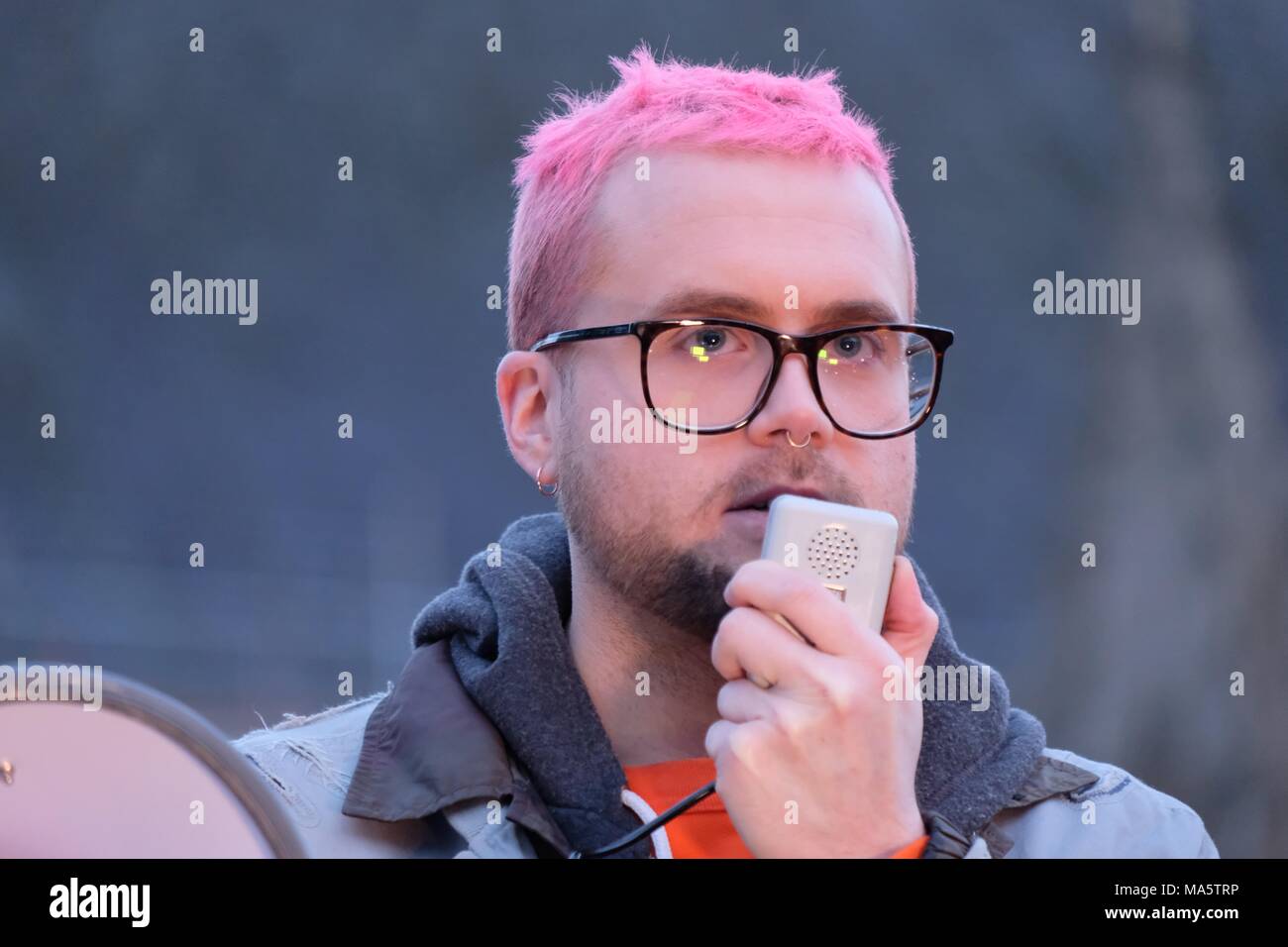 Rally for a Fair Vote in Parliament Square, London. Christopher Wylie ...