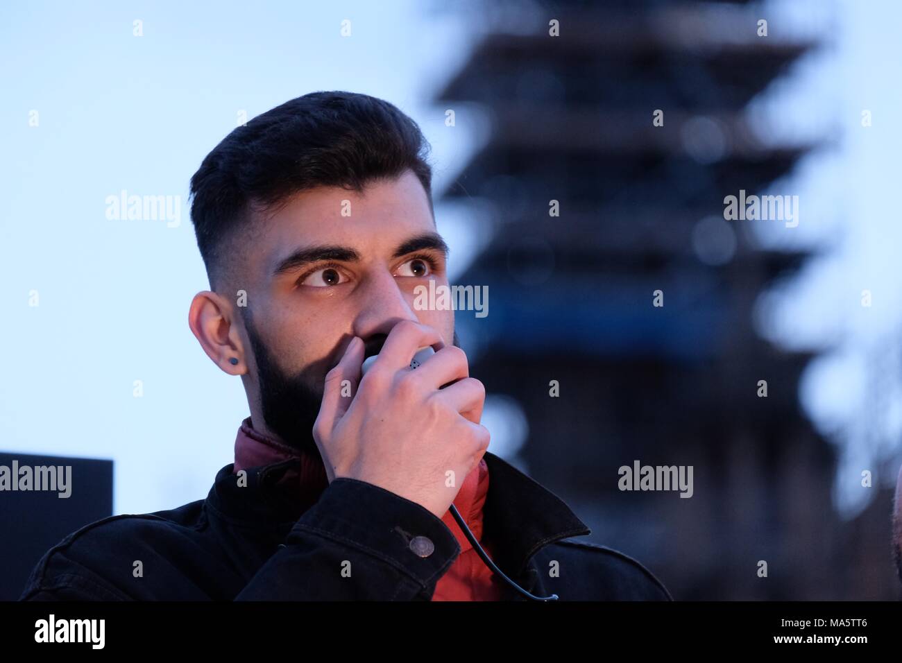 Rally for a Fair Vote in Parliament Square, London. Christopher Wylie ...