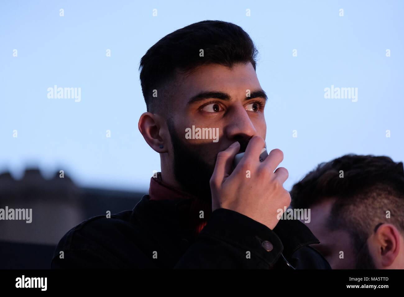 Rally for a Fair Vote in Parliament Square, London. Christopher Wylie ...