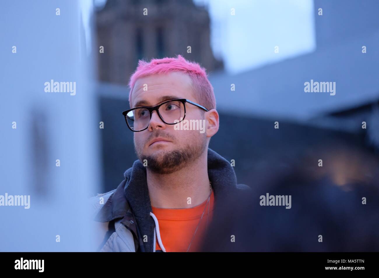 Rally for a Fair Vote in Parliament Square, London. Christopher Wylie ...