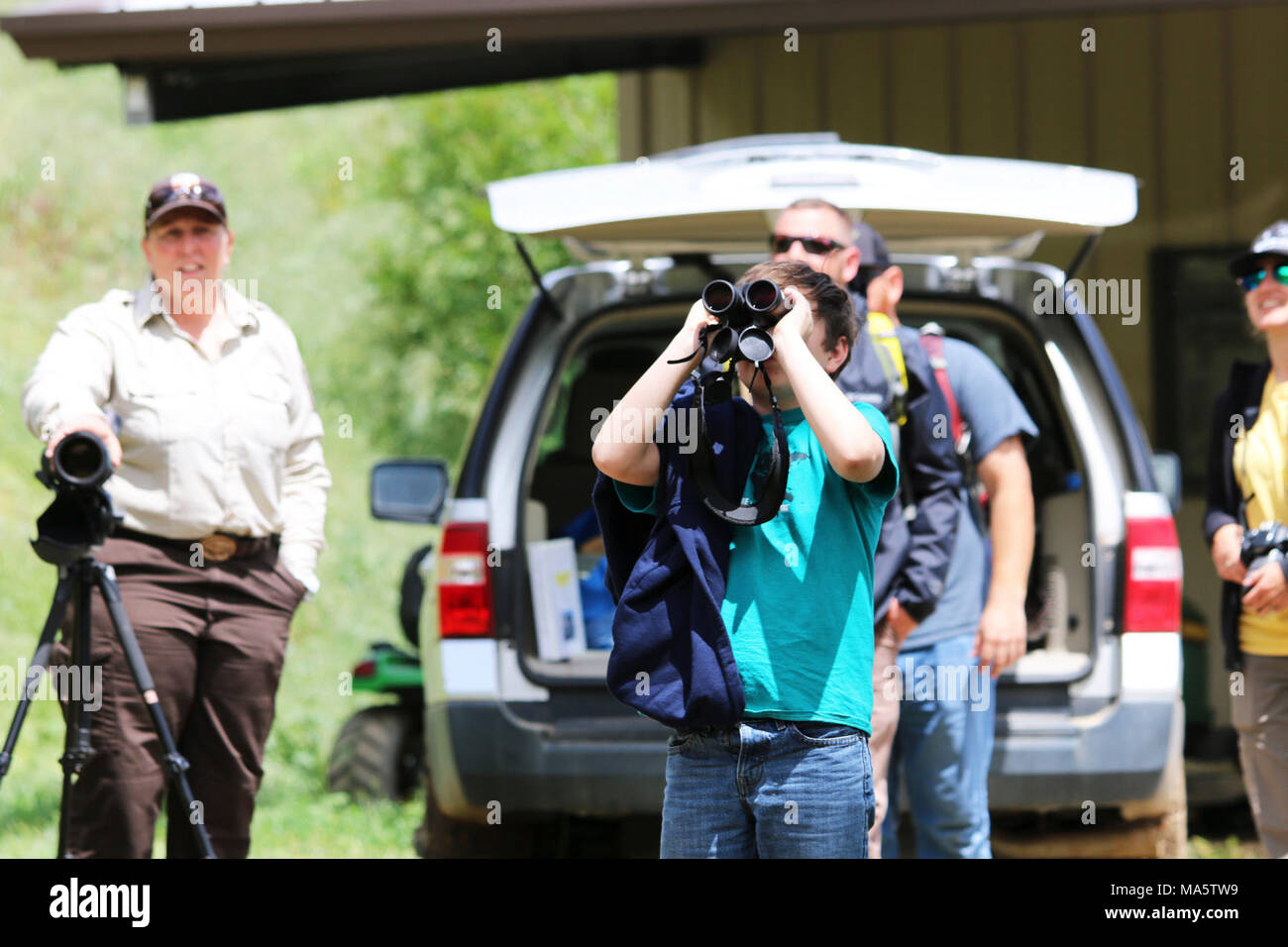 The Firstbloom group makes the rugged trek to Hopper Mountain Stock ...