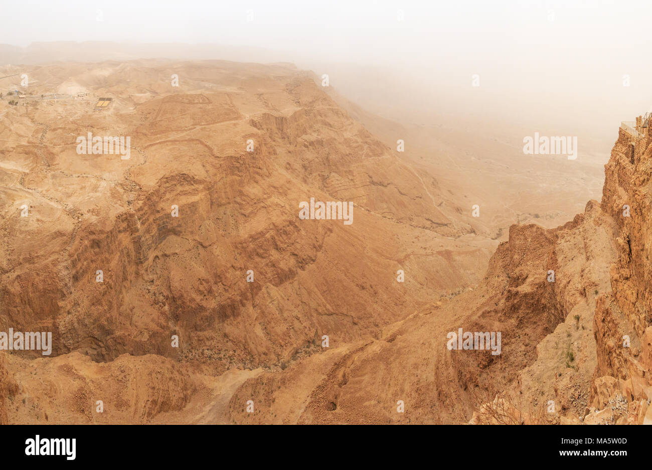 The ancient fort Masada, in the Southern District of Israel in the ...