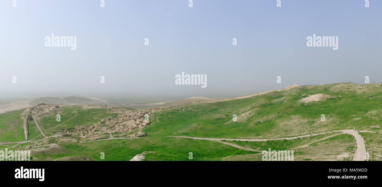 The ruins of Tel-Arad in the Northern Negev, Israel. A biblical ...
