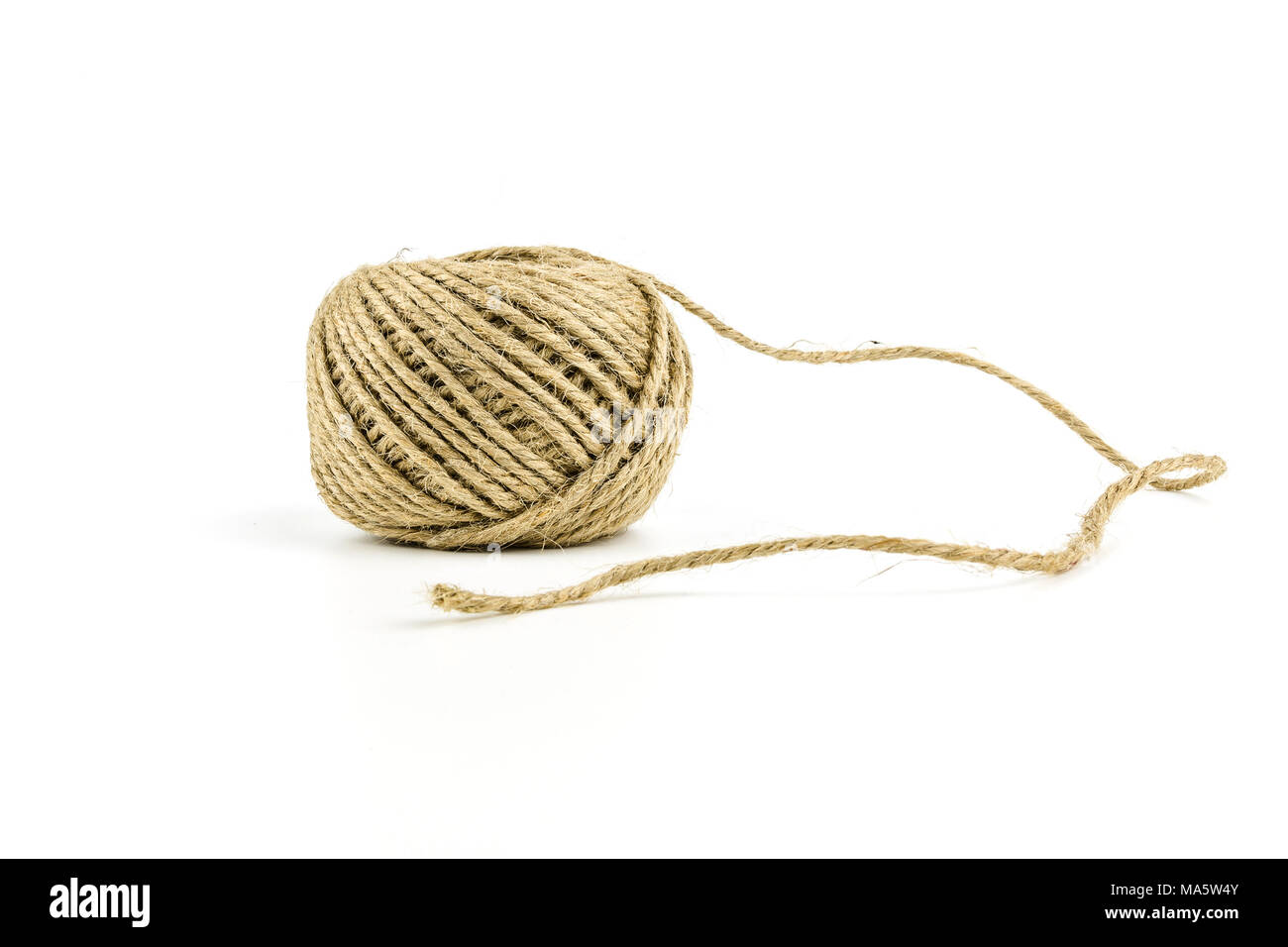 Sack rope on isolated white background Stock Photo - Alamy