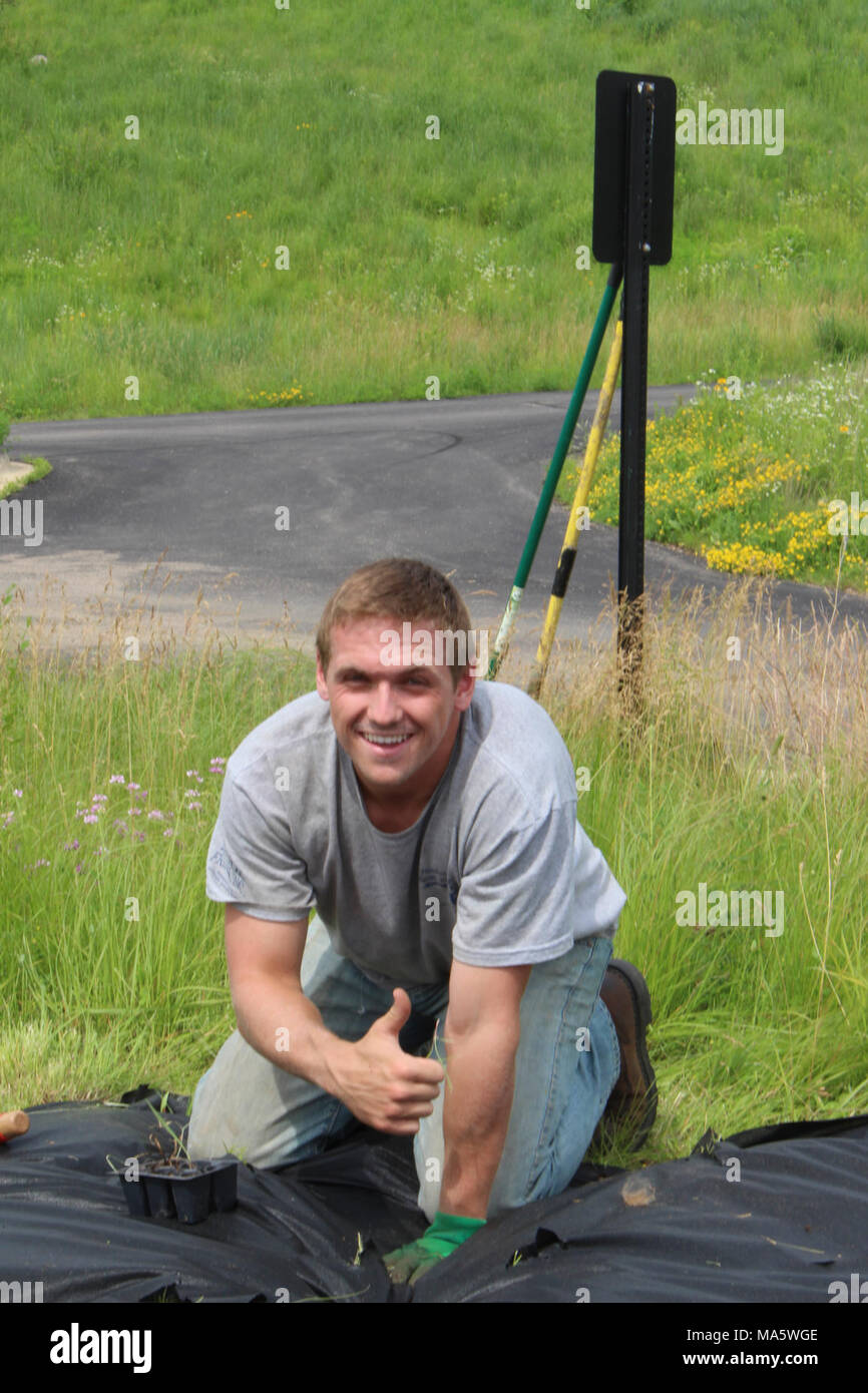 Planting a Monarch Garden. Alex helps plant a butterfly garden at ...