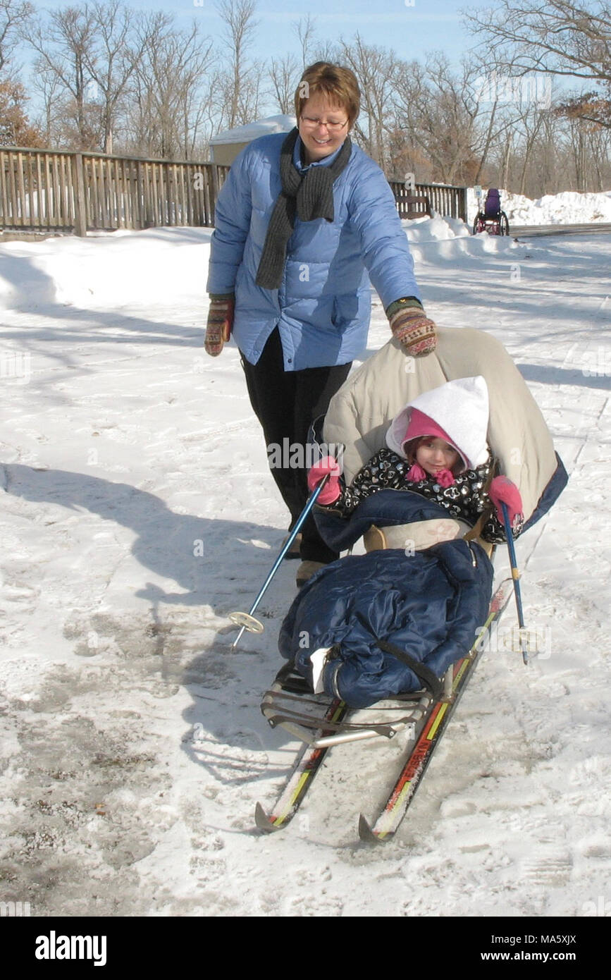 Sledder. Winter sports and animal tracking can be enjoyed by all. One ...