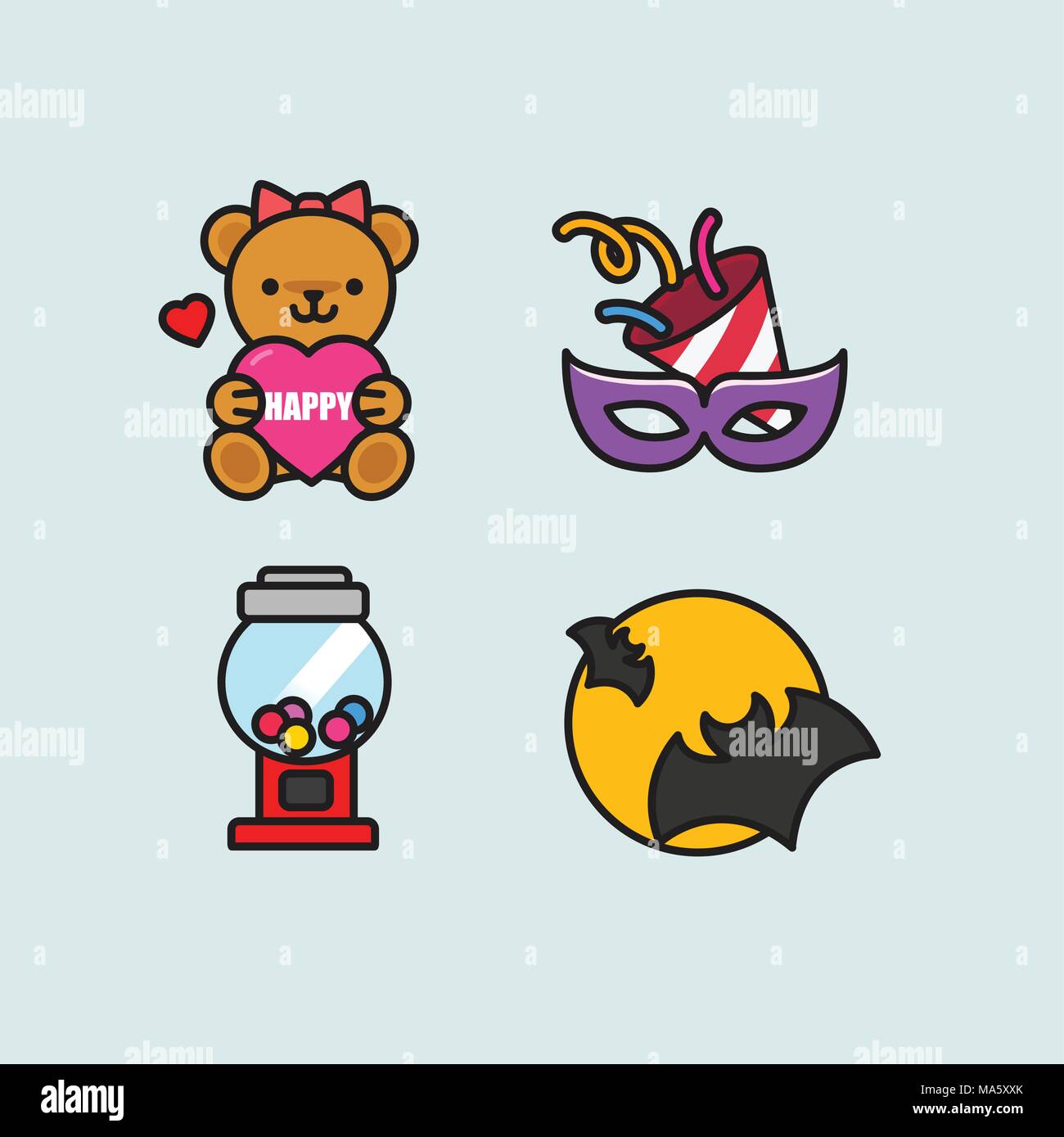 Moon mask carnival Stock Vector Images - Alamy