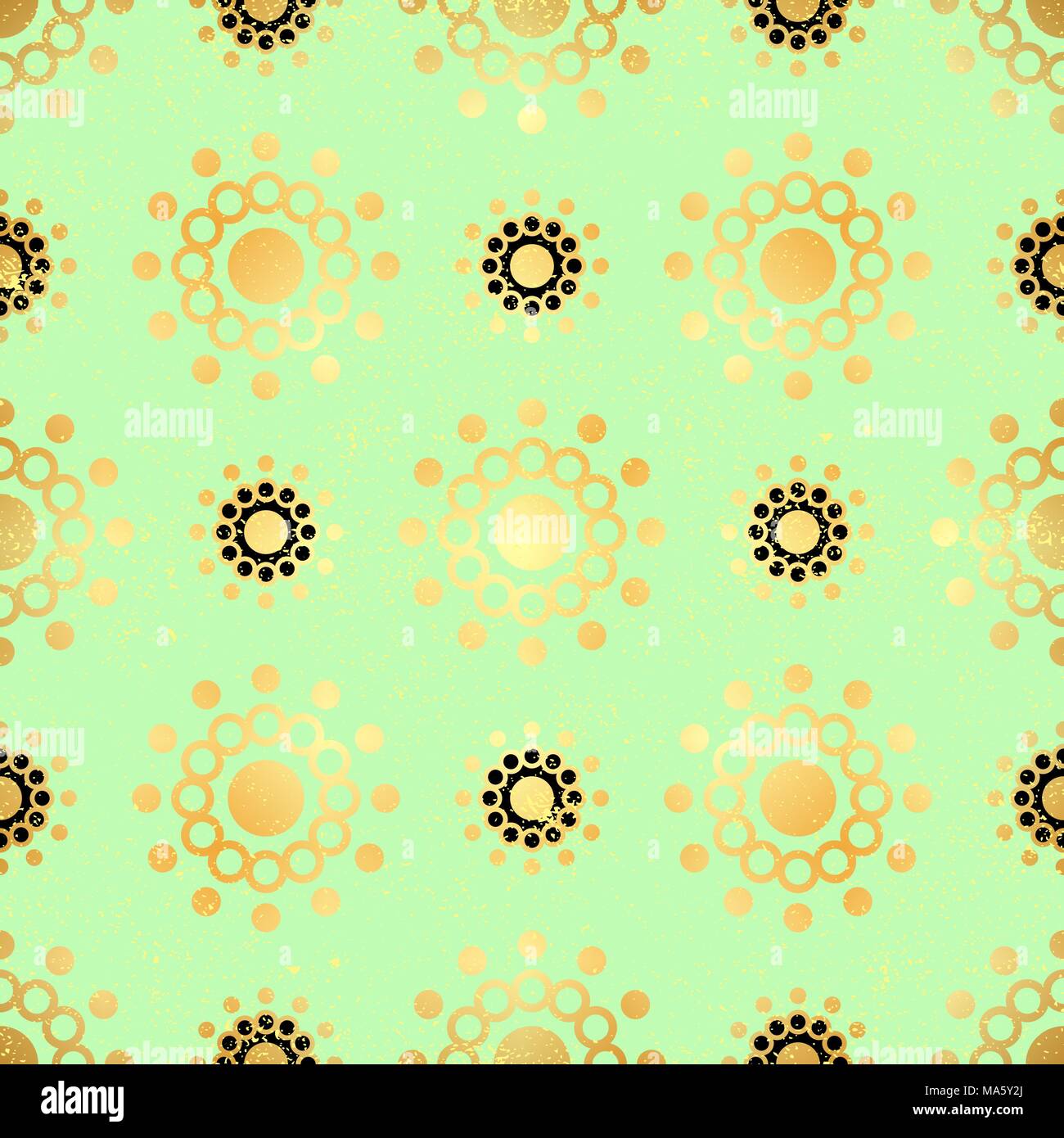 Gold circle seamless pattern. Abstract gold geometric modern background ...