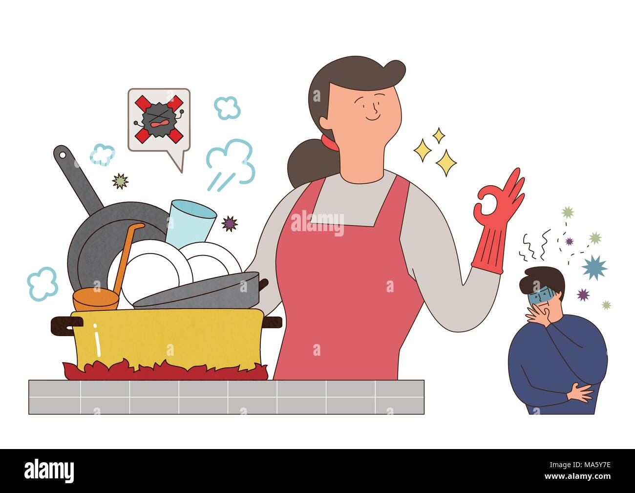 Woman Avoiding Stock Vector Images - Alamy