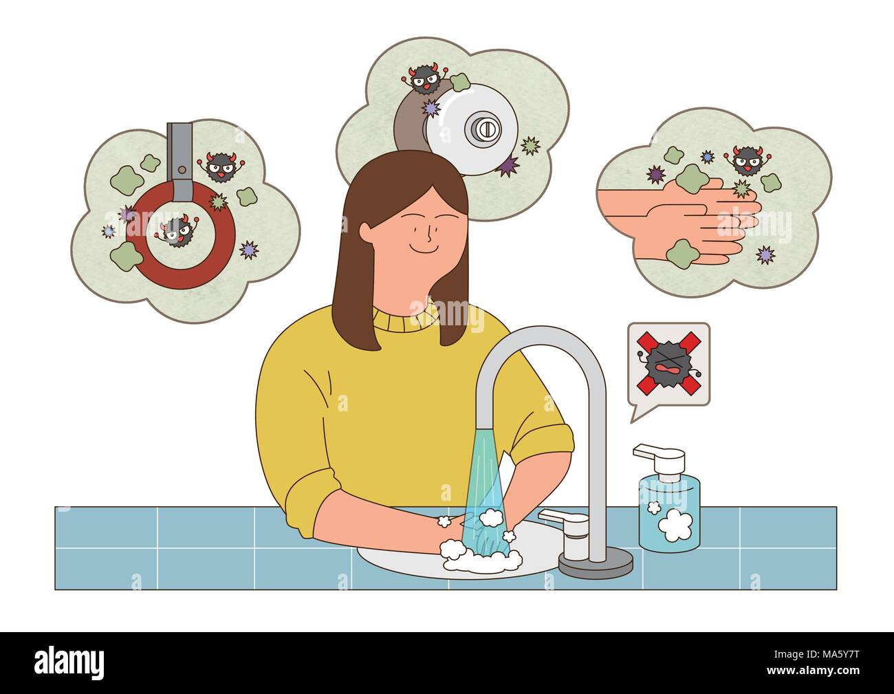 Disease prevention - Vector illustration about avoiding a disease 007 ...