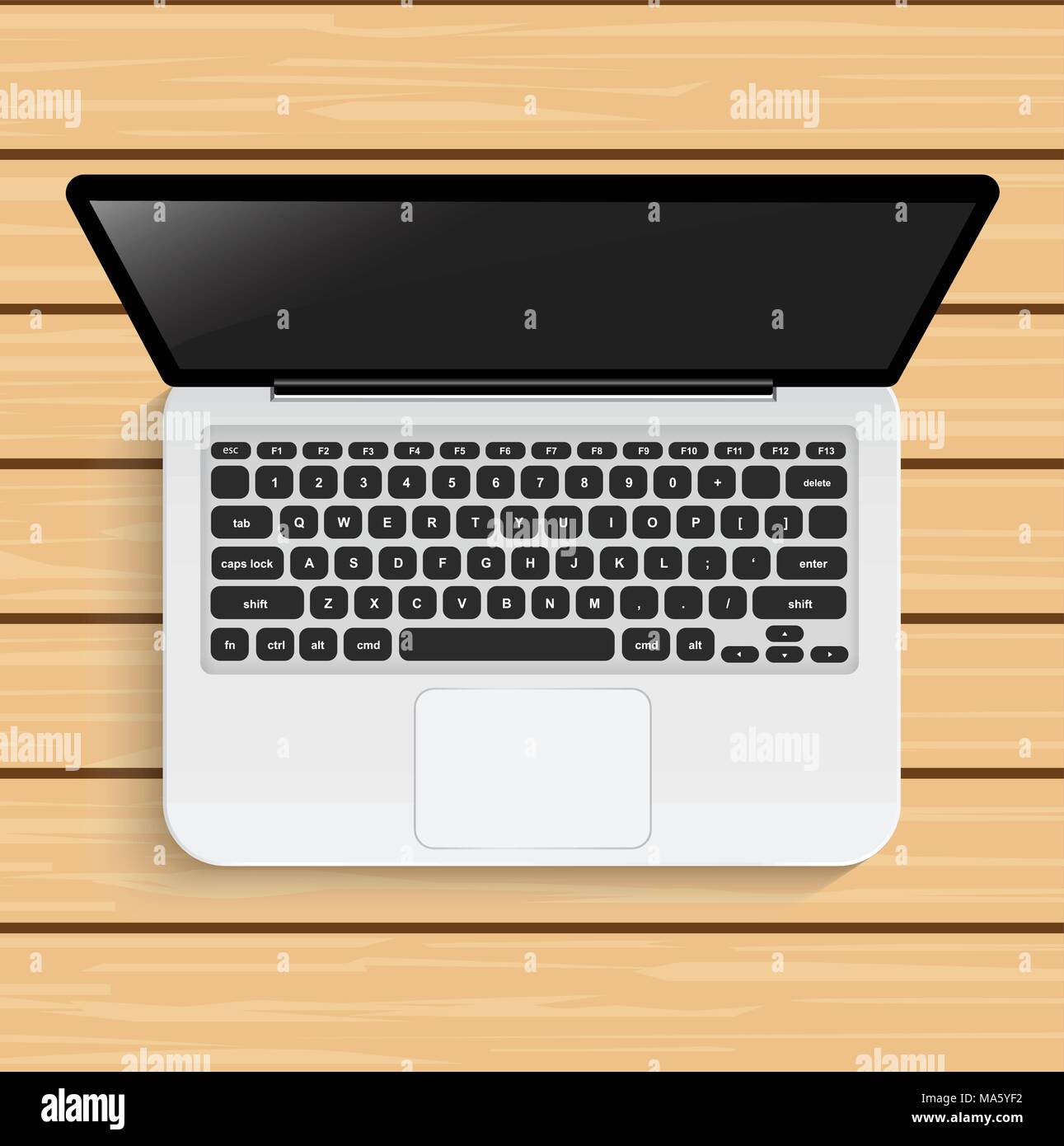 Modern desk laptop in Stock Vector Images - Alamy