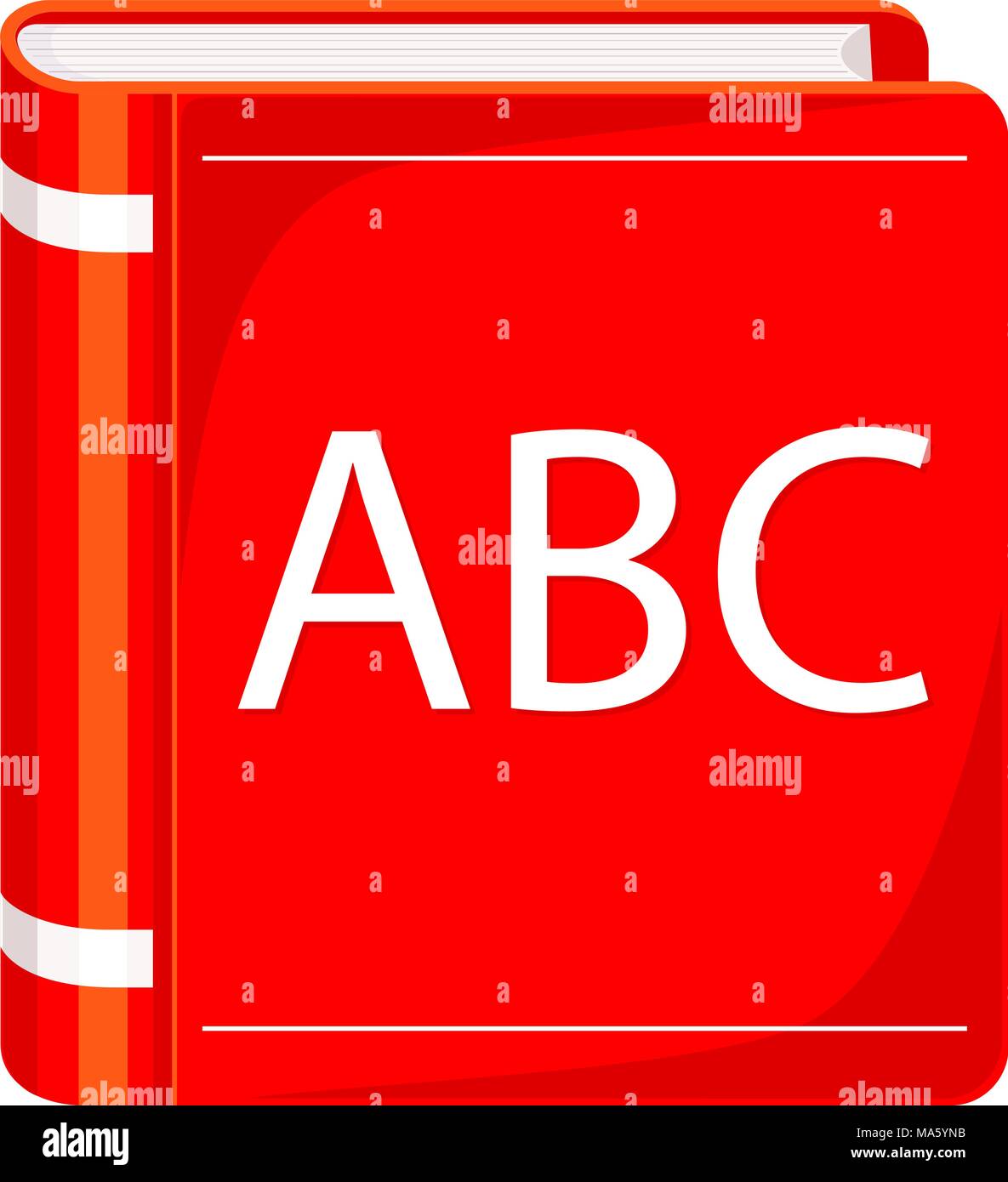 Colorful cartoon icon poster ABC book cover. Education theme vector ...