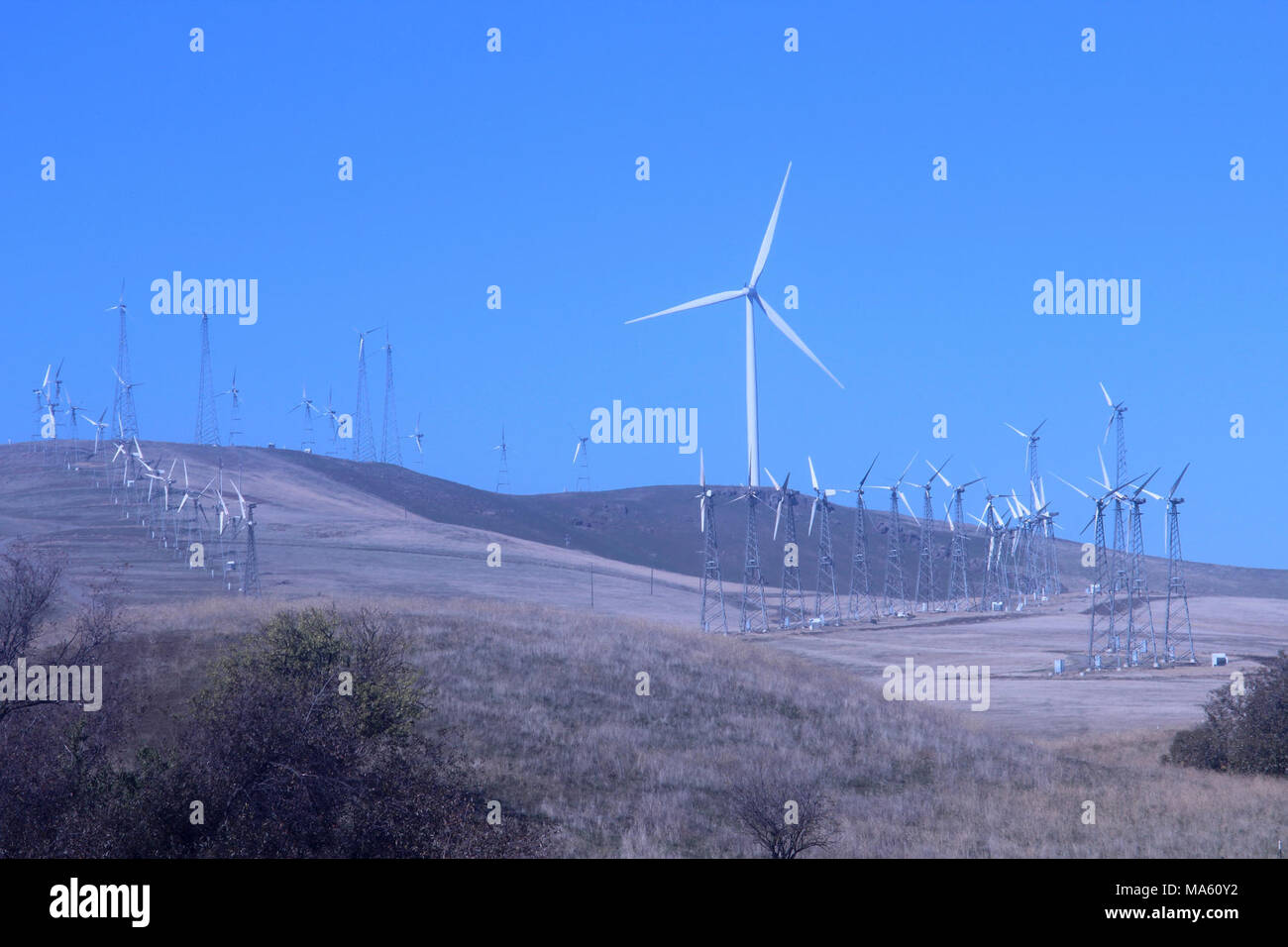 Altamont Pass Wind Turbines. Older, smaller and less efficient wind ...