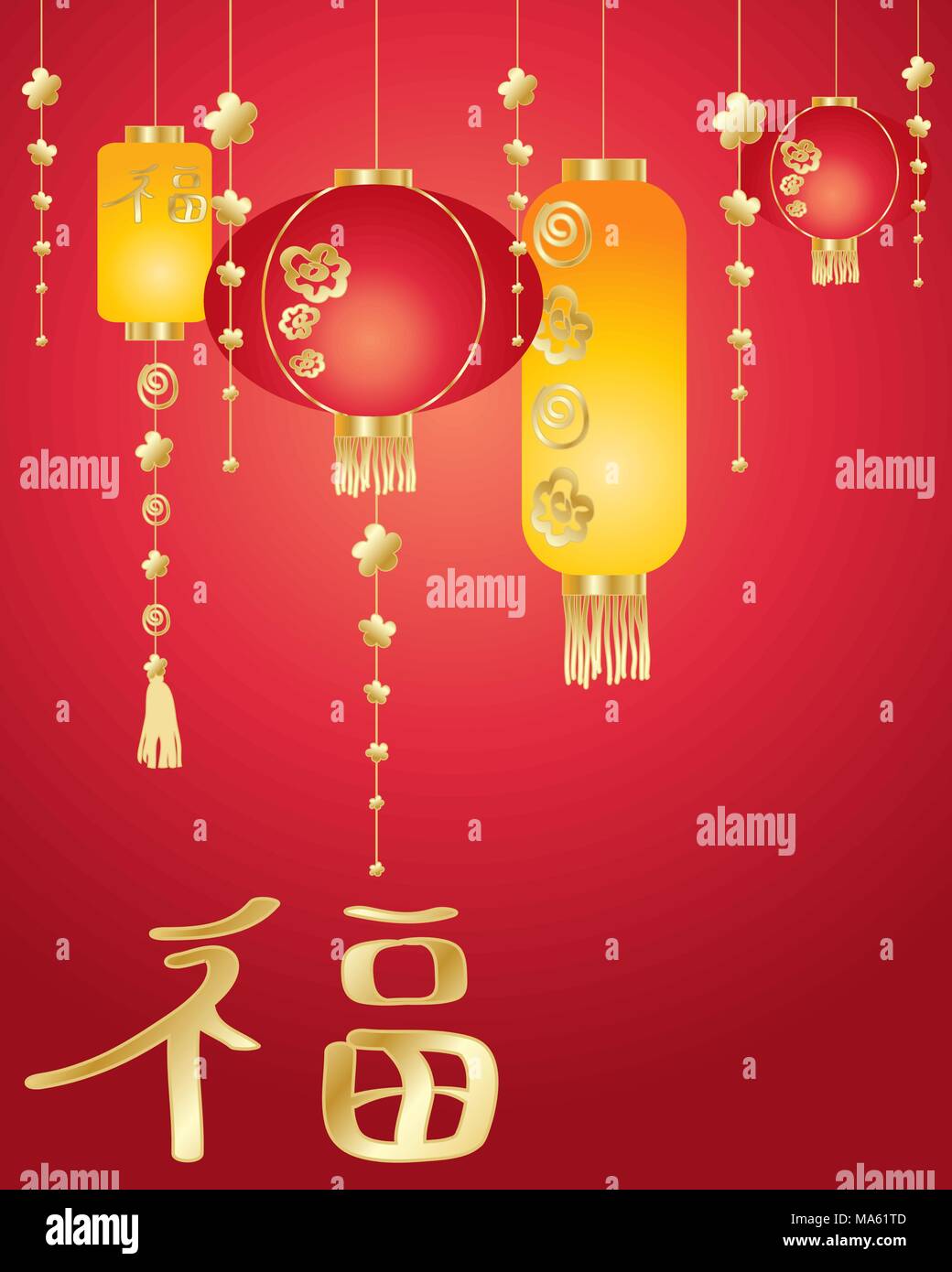 a vector illustration in eps 10 format of Chinese new year lanterns ...