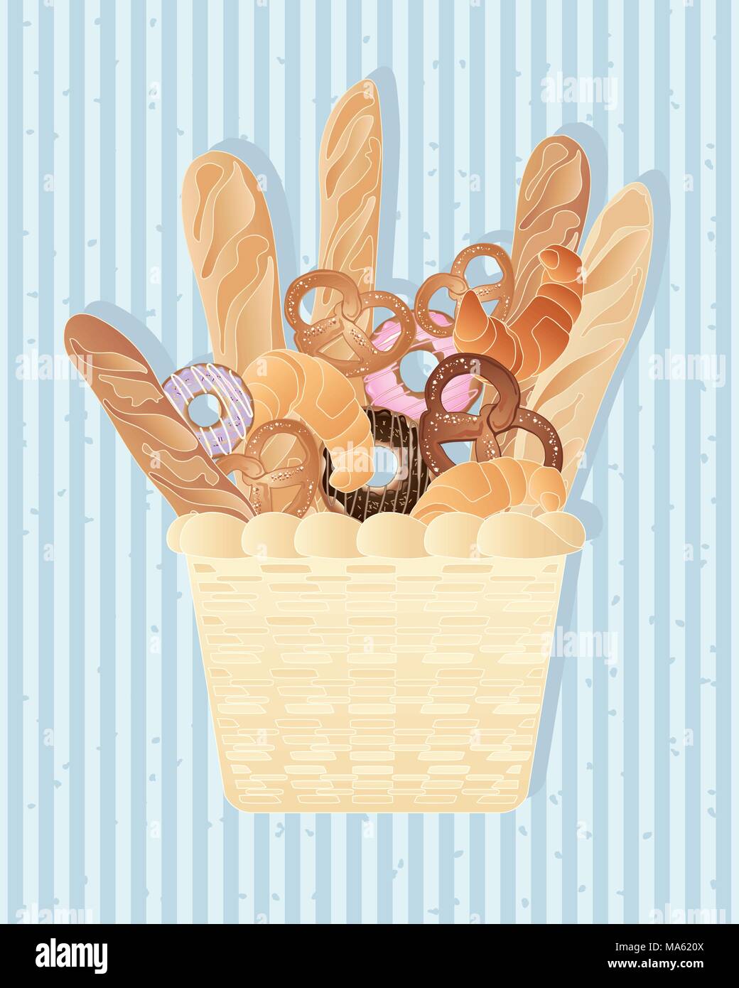 French Bread Basket Clip Art
