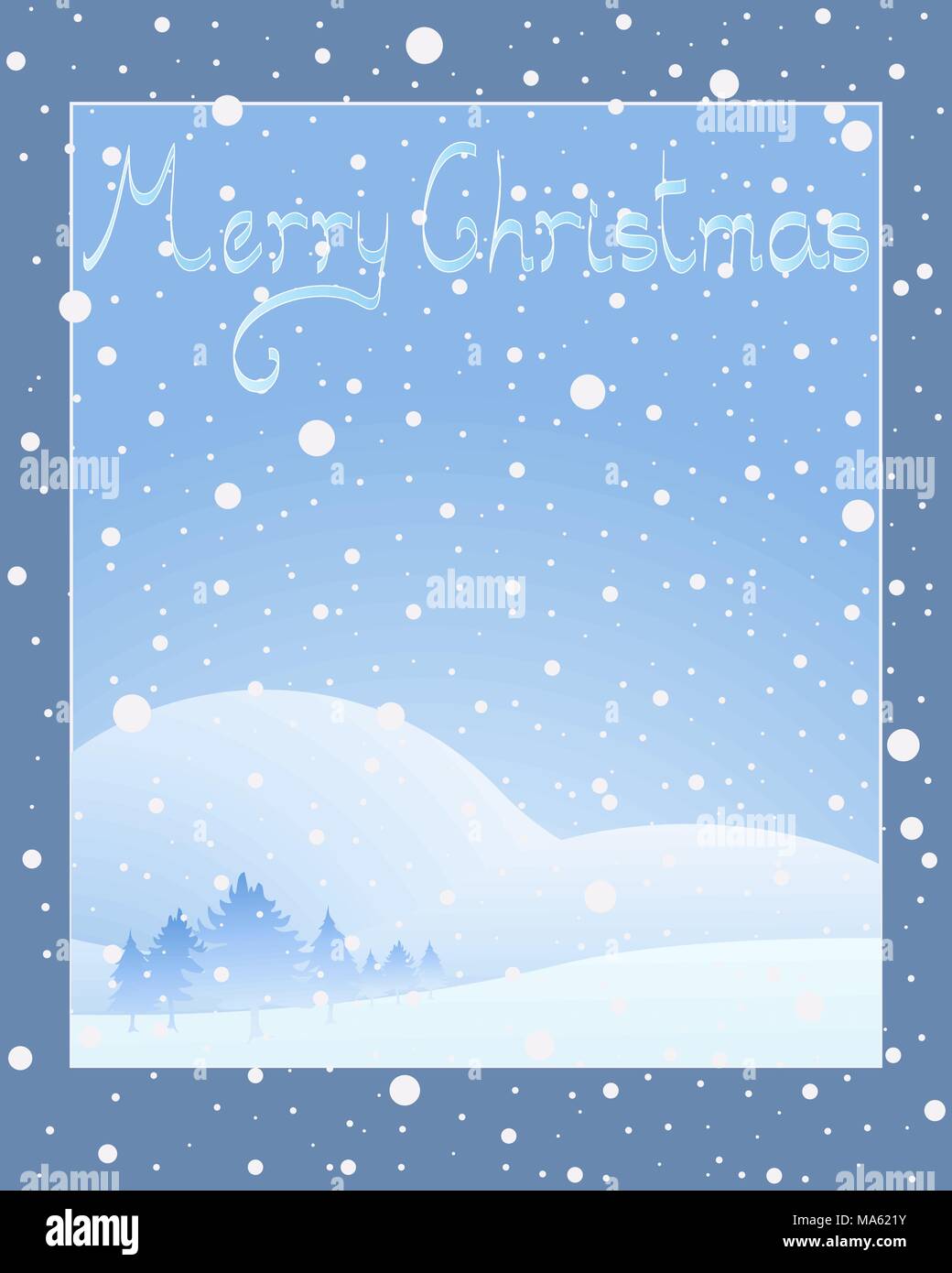 White snowy winter over Stock Vector Images - Alamy