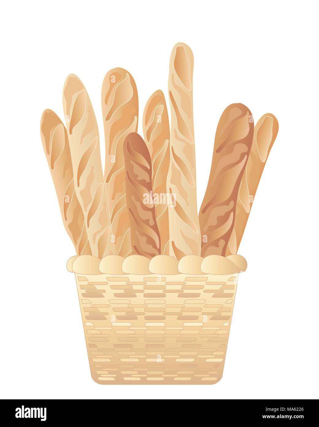 Crusty loaves Stock Vector Images - Alamy