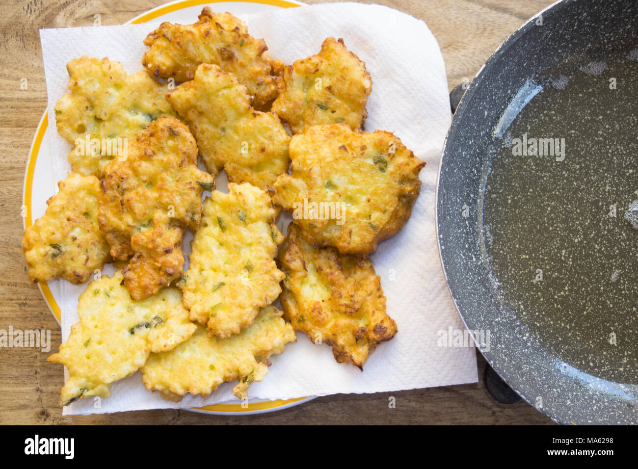 Pan fried corn fritters hi-res stock photography and images - Alamy