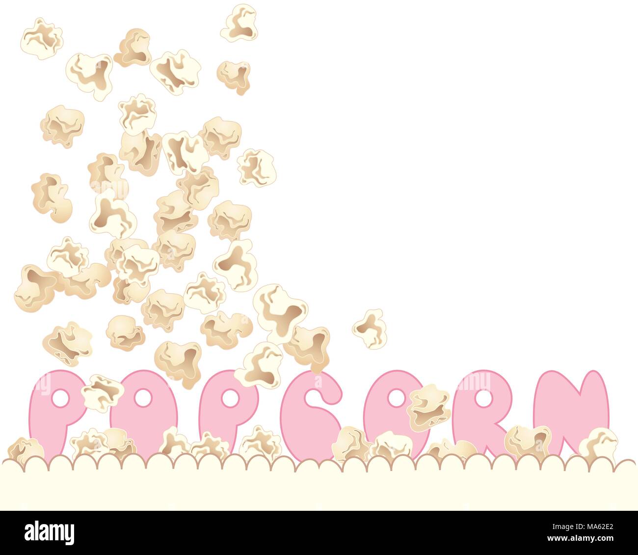 a vector illustration in eps 10 format of delicious fresh popcorn ...