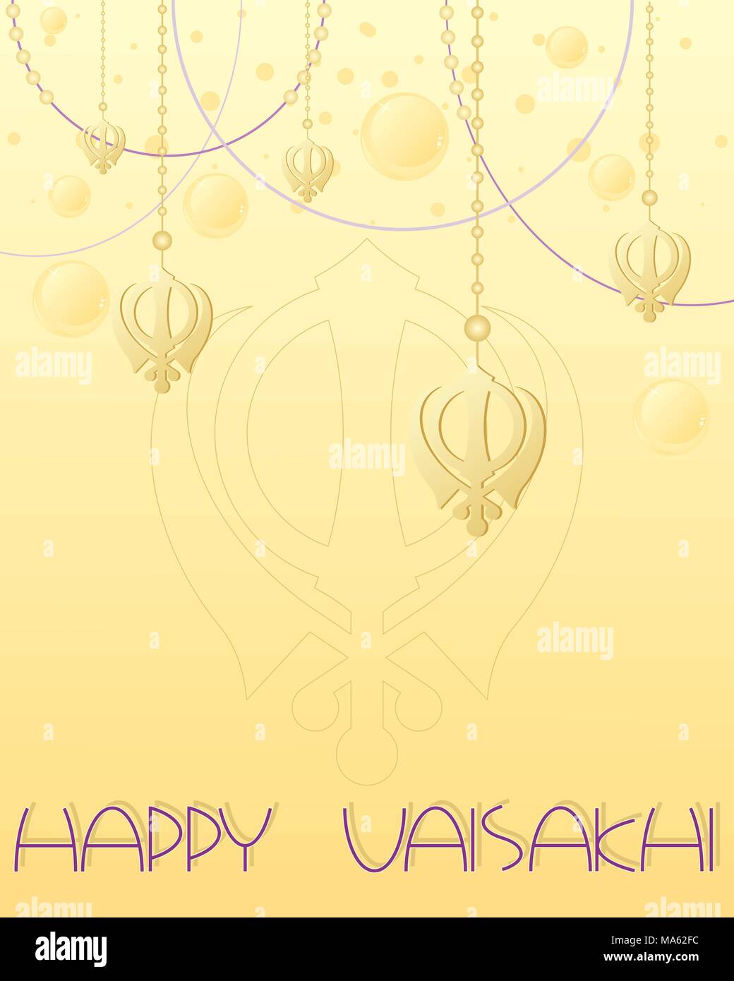 a vector illustration in eps 10 format of a happy Vaisakhi greeting ...
