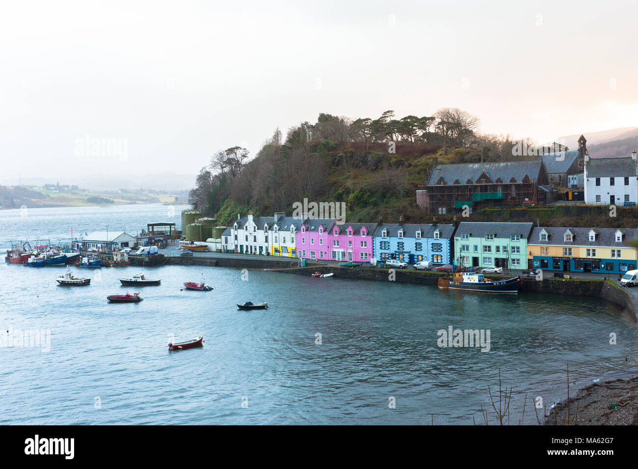 Town of Portree in Isle of Skye, Northern Scotland UK Stock Photo - Alamy
