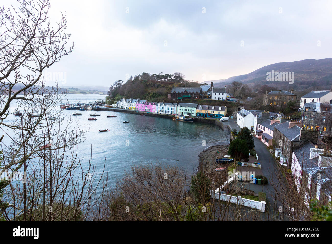 Town of Portree in Isle of Skye, Northern Scotland UK Stock Photo - Alamy