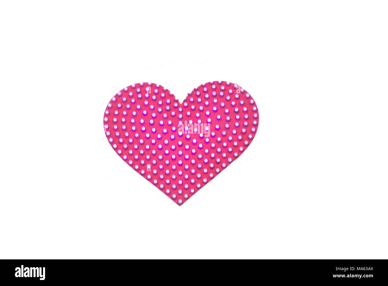 Pink Heart shape isolated on white Stock Photo - Alamy