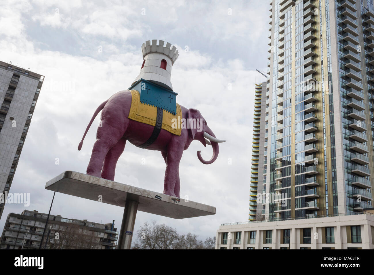 The iconic elephant at Elephant and Castle shopping centre, on 29th ...