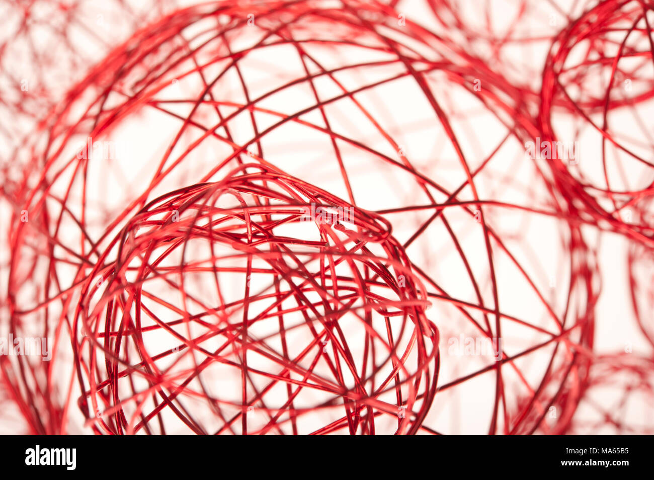 red wires spheres Stock Photo - Alamy