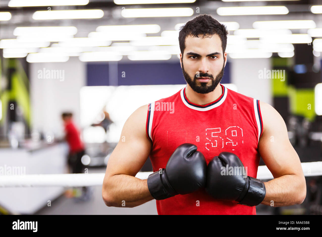 The Boxing Man Stock Photo - Alamy