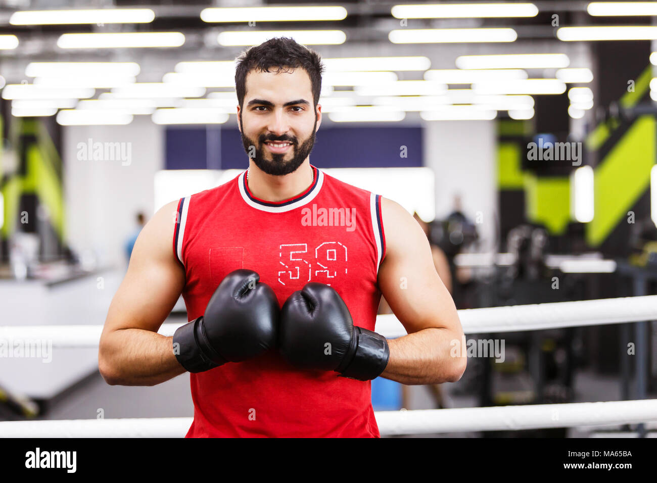 The Boxing Man Stock Photo - Alamy