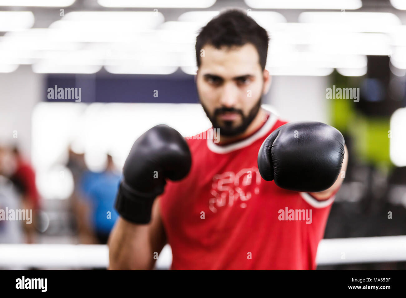 The Boxing Man Stock Photo - Alamy