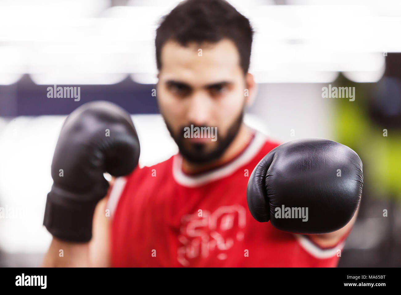 The Boxing Man Stock Photo - Alamy