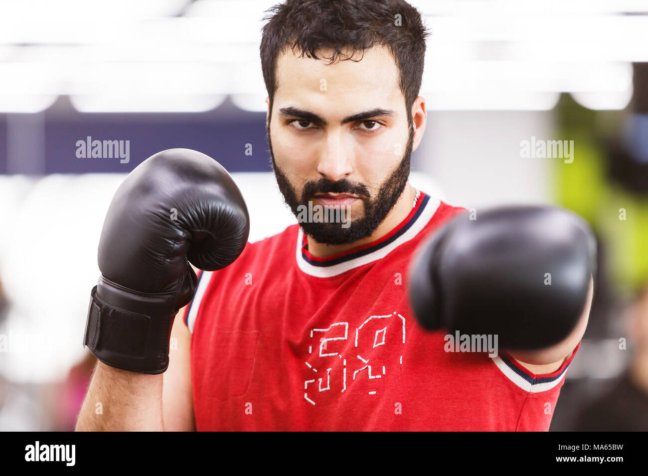 The Boxing Man Stock Photo - Alamy