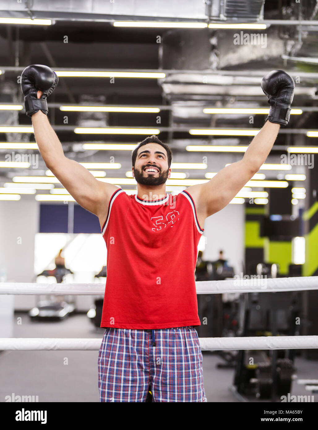 The Boxing Victory Emotion Stock Photo - Alamy