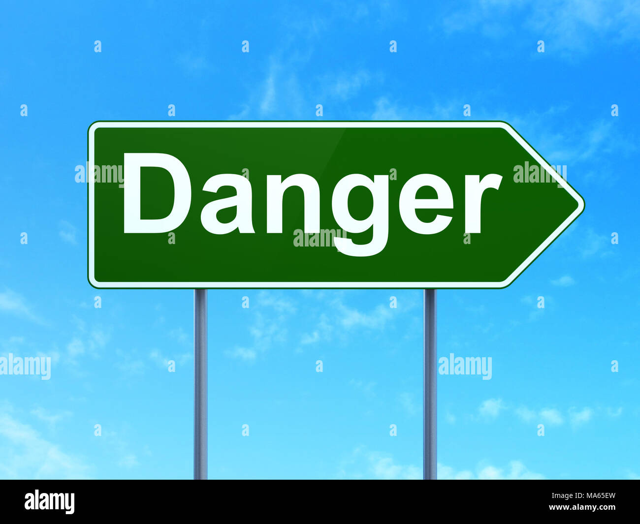 Safety concept: Danger on road sign background Stock Photo - Alamy