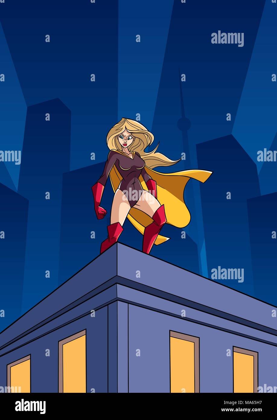 Female teenage heroine Stock Vector Images - Alamy