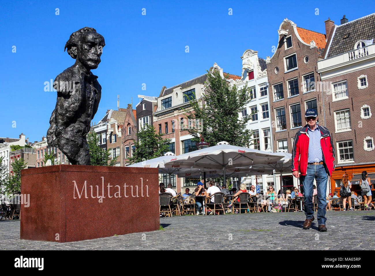 Statue of Multatuli in Amsterdam, Netherlands Stock Photo - Alamy