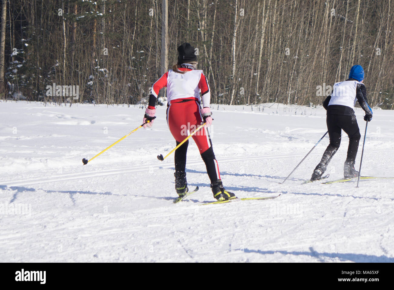 World Cup winners, 1st round, men in ski orienteering Stock Photo - Alamy