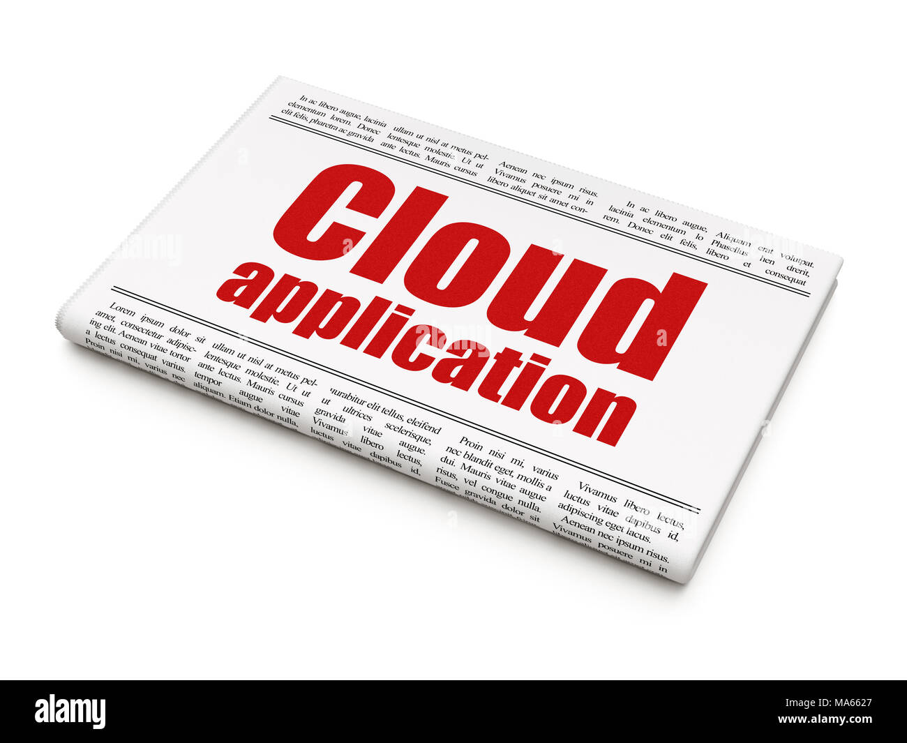 Cloud technology concept: newspaper headline Cloud Application Stock ... Cloud technology concept: newspaper headline Cloud Application Stock ...