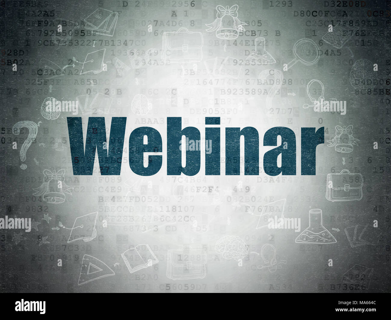 Learning concept: Webinar on Digital Data Paper background Stock Photo ...