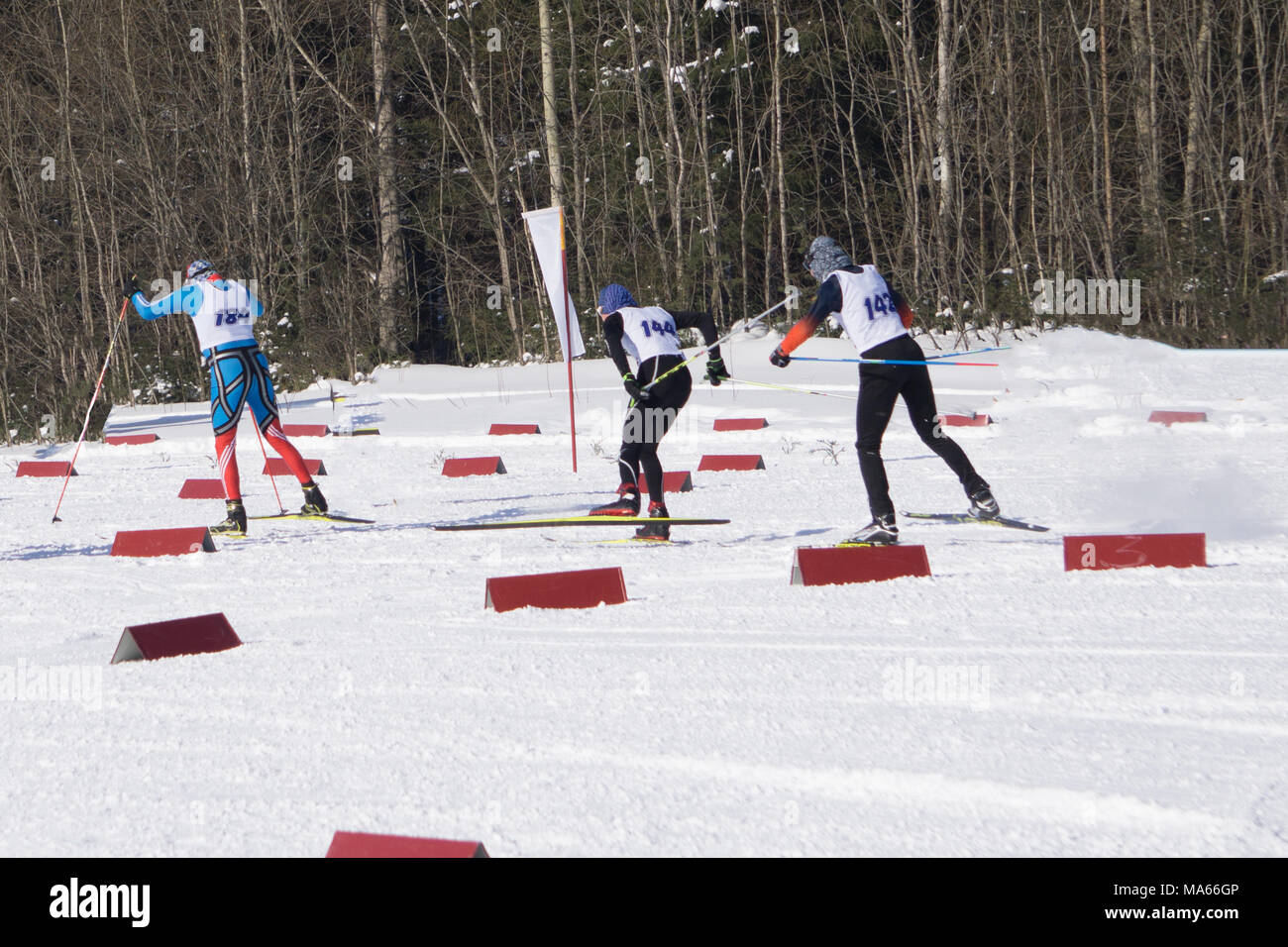 Red skiing suit hi-res stock photography and images - Alamy