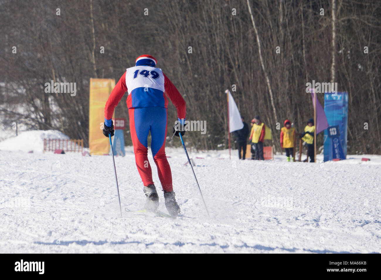 Ski racer finish line hi-res stock photography and images - Alamy